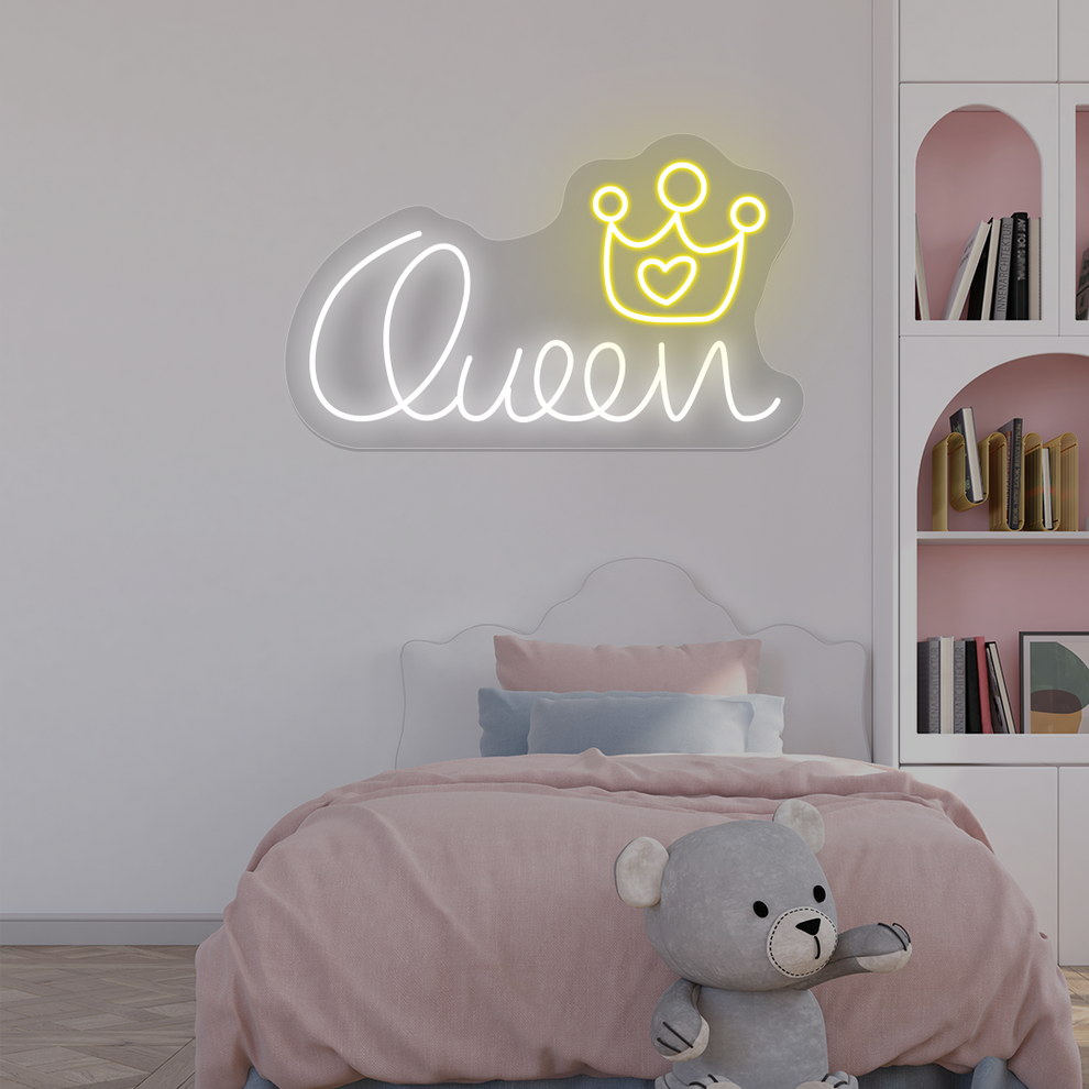 Queen with Crown Neon Sign | CRAZY NEON® – Crazy Neon