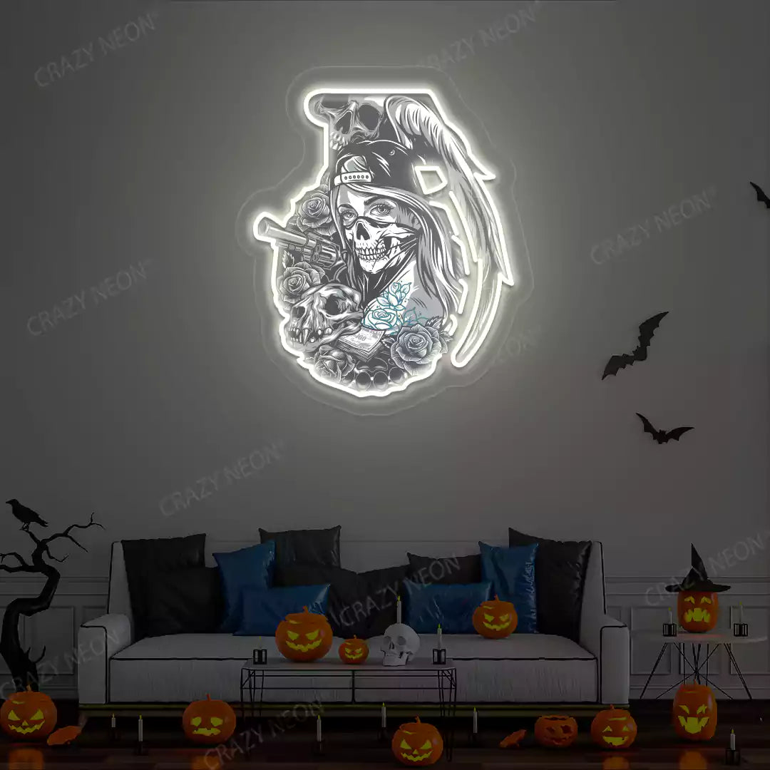 Buy Deadly Diva Grenade Neon Artwork | Bold LED Glow – Crazy Neon