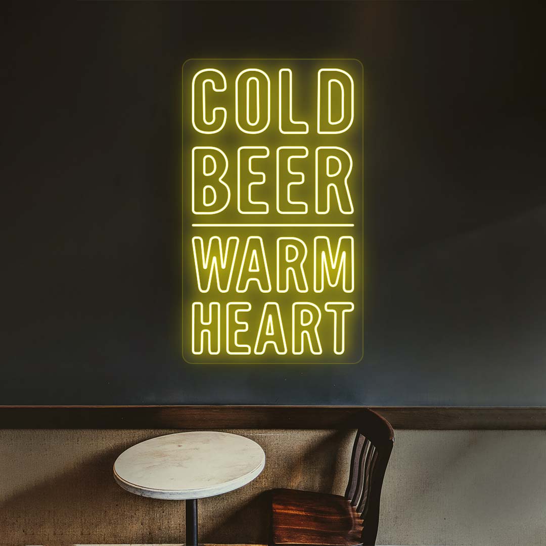 Cold Beer, Warm Heart Neon Sign | CRAZY NEON® – Crazy Neon