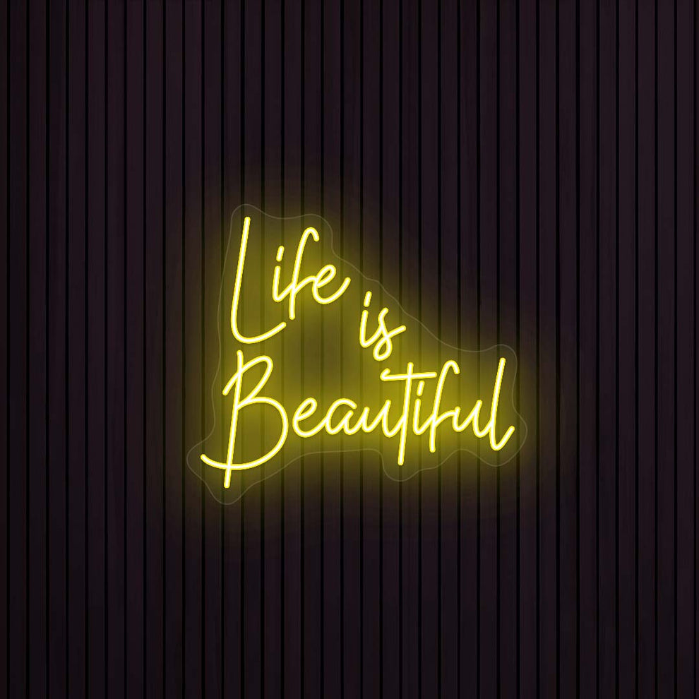 Life Is Beautiful Neon Sign | CNUS003386 | CRAZY NEON® – Crazy Neon
