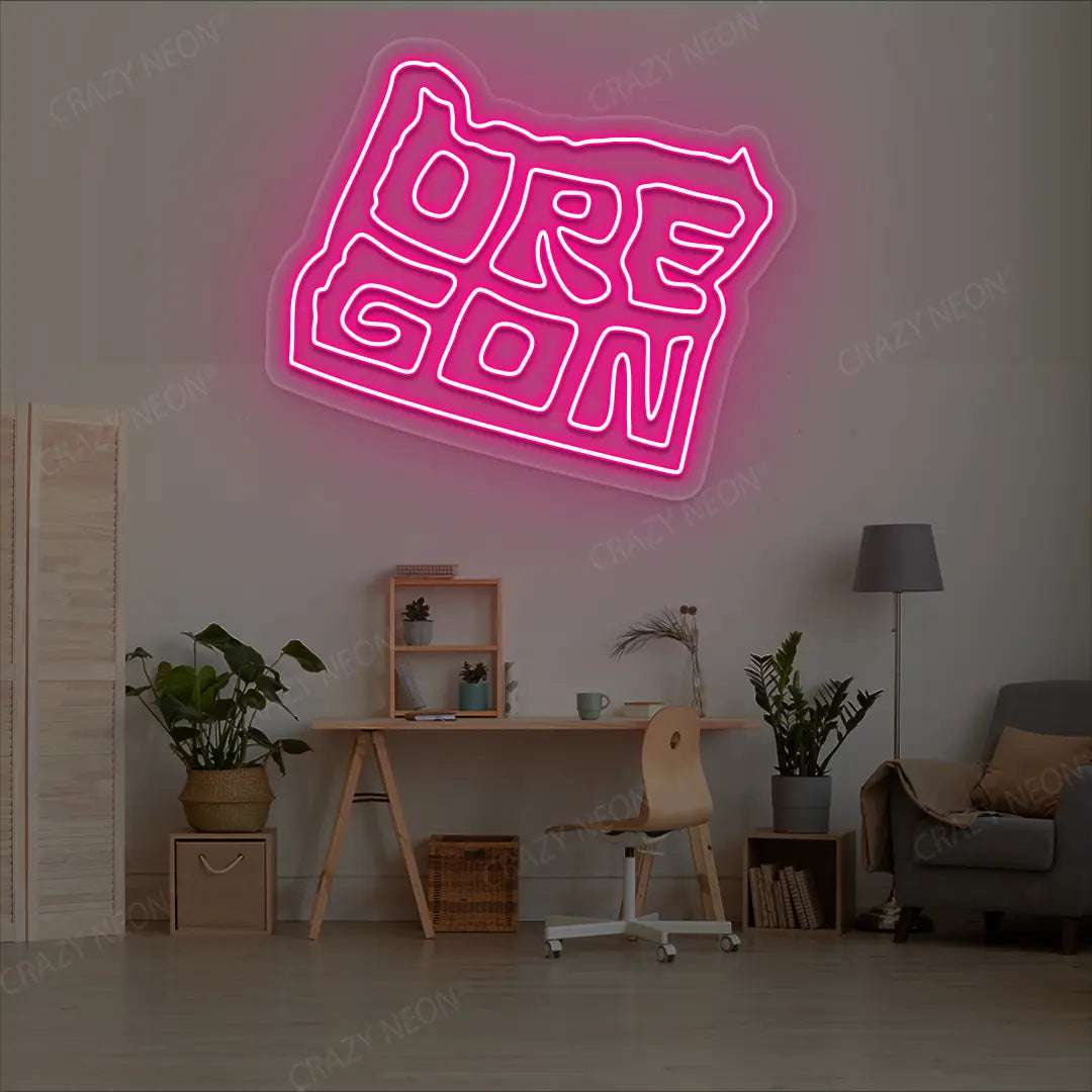 Buy OREGON Map LED Neon Sign for Natural Homes – Crazy Neon