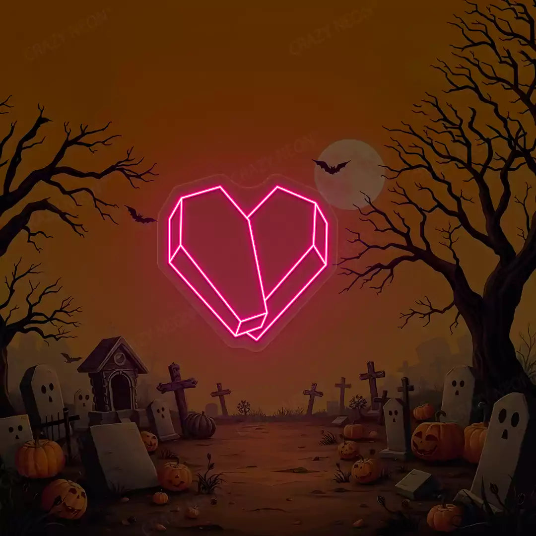 Buy Coffin Heart LED Neon Sign for Halloween – Crazy Neon