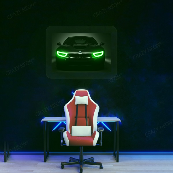 Buy BMW i8 Neon Artwork As A Sophisticated Wall Feature – Crazy Neon