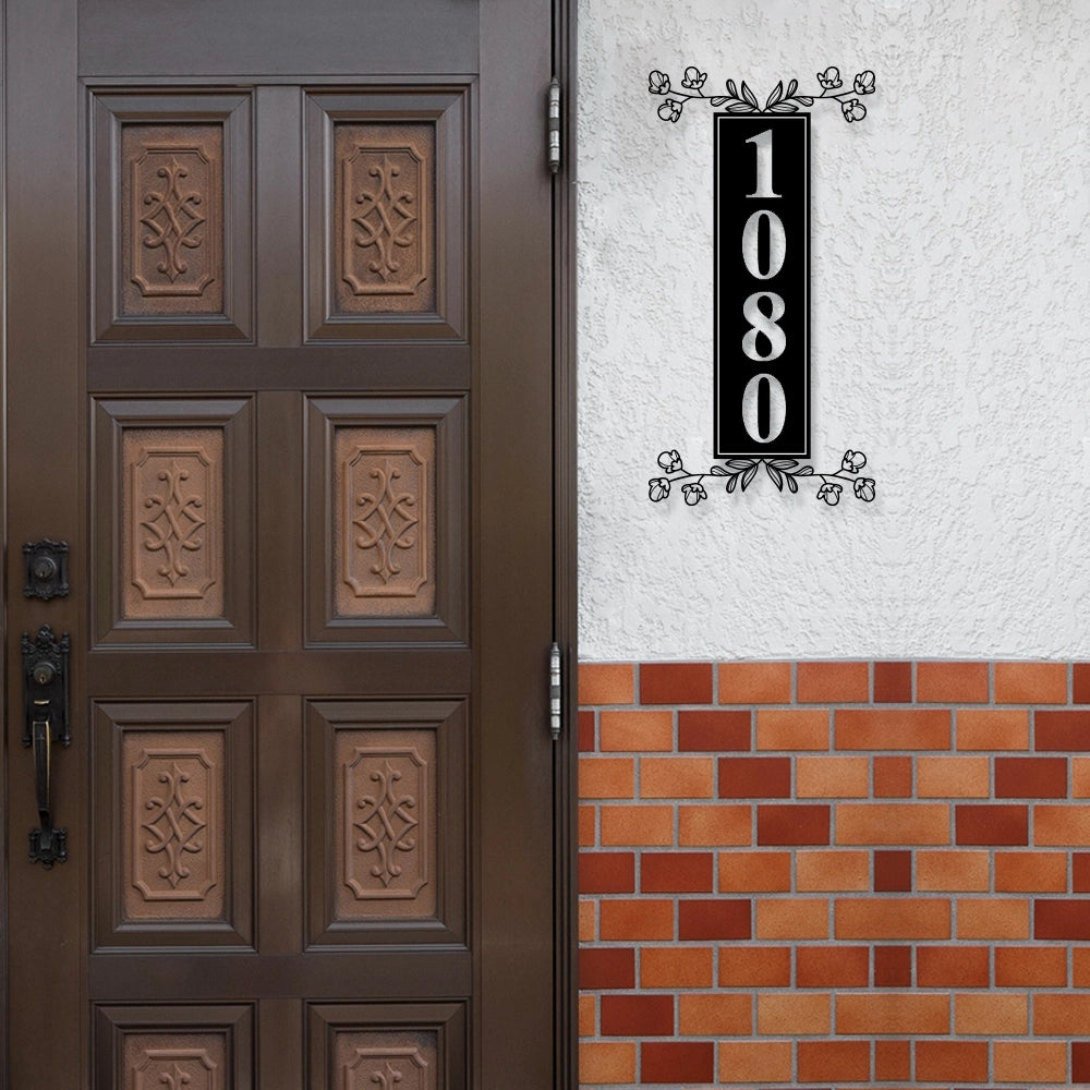 Metal Vertical House Number Sign | CRAZY NEON® – Crazy Neon