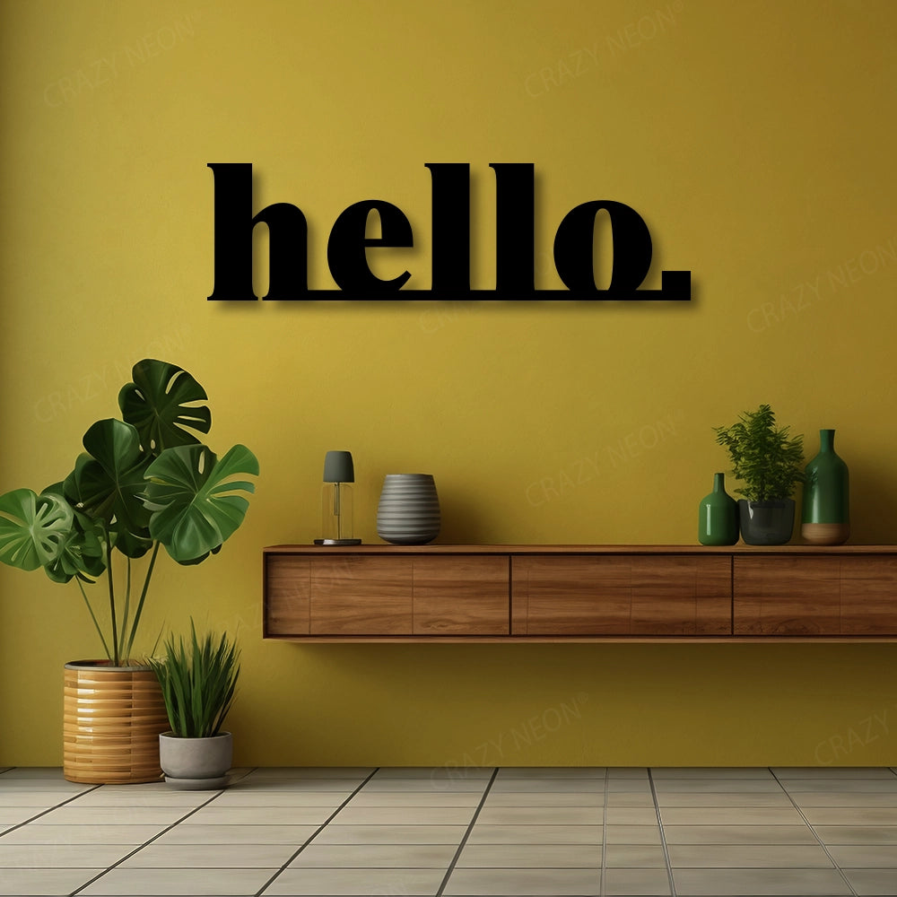 Hello Metal Sign | CRAZY NEON® – Crazy Neon