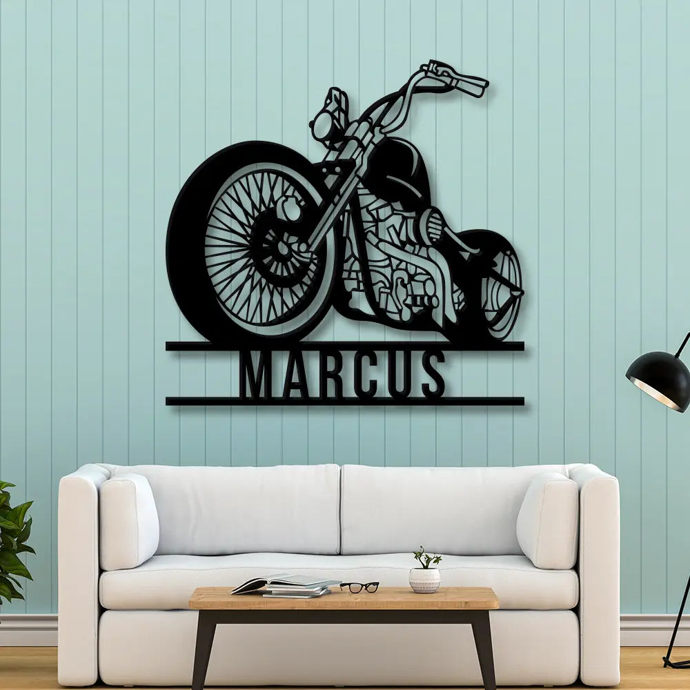 Personalized Motorcycle Metal Sign | CRAZY NEON® – Crazy Neon