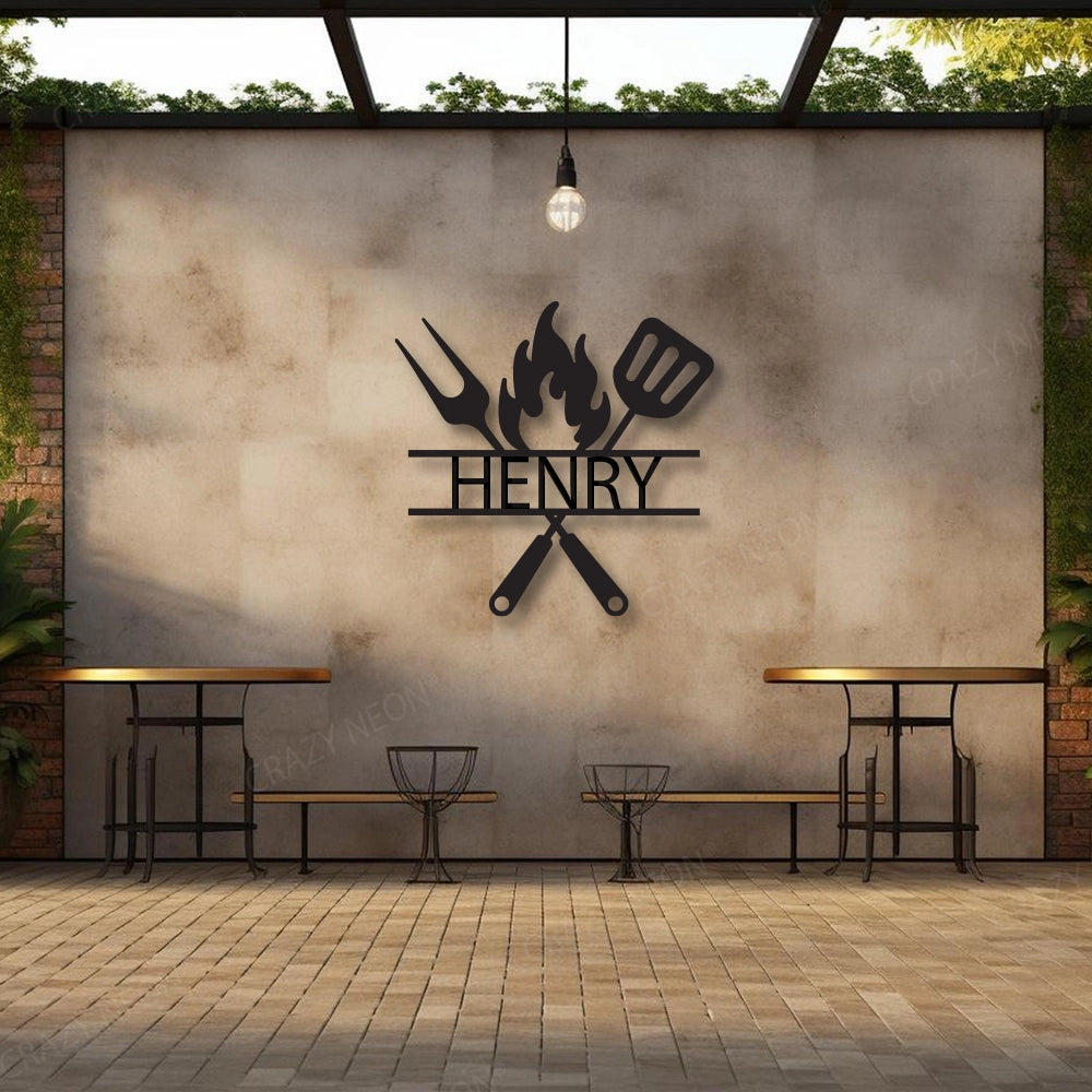 Custom Grill Master Metal Sign | CRAZY NEON® – Crazy Neon