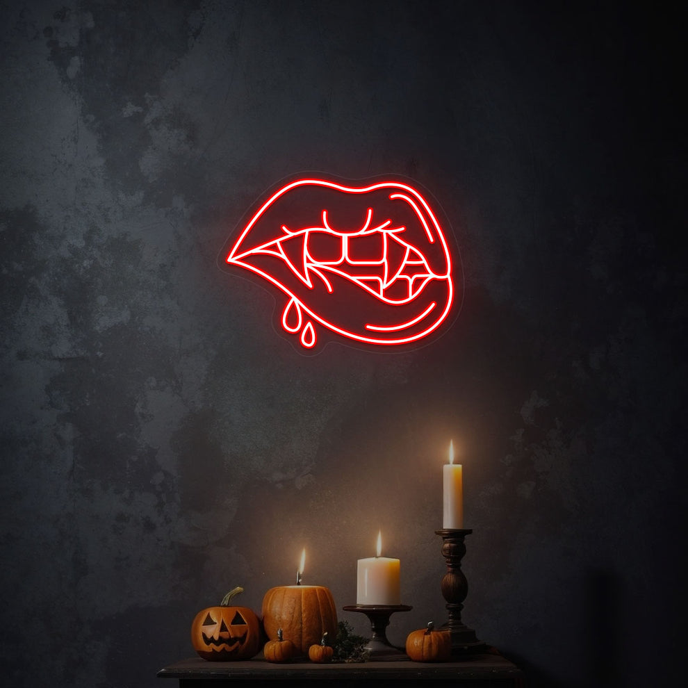 Vampire Lips Neon Sign | CRAZY NEON® – Crazy Neon